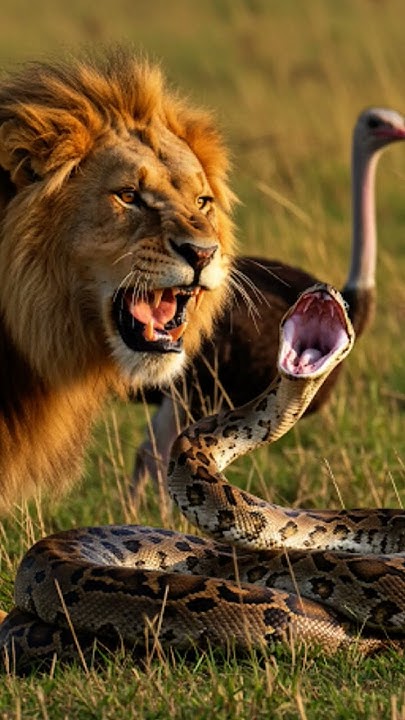 Deadly Ambush In The African Savannah. #africa #animals #lion #pythons ...
