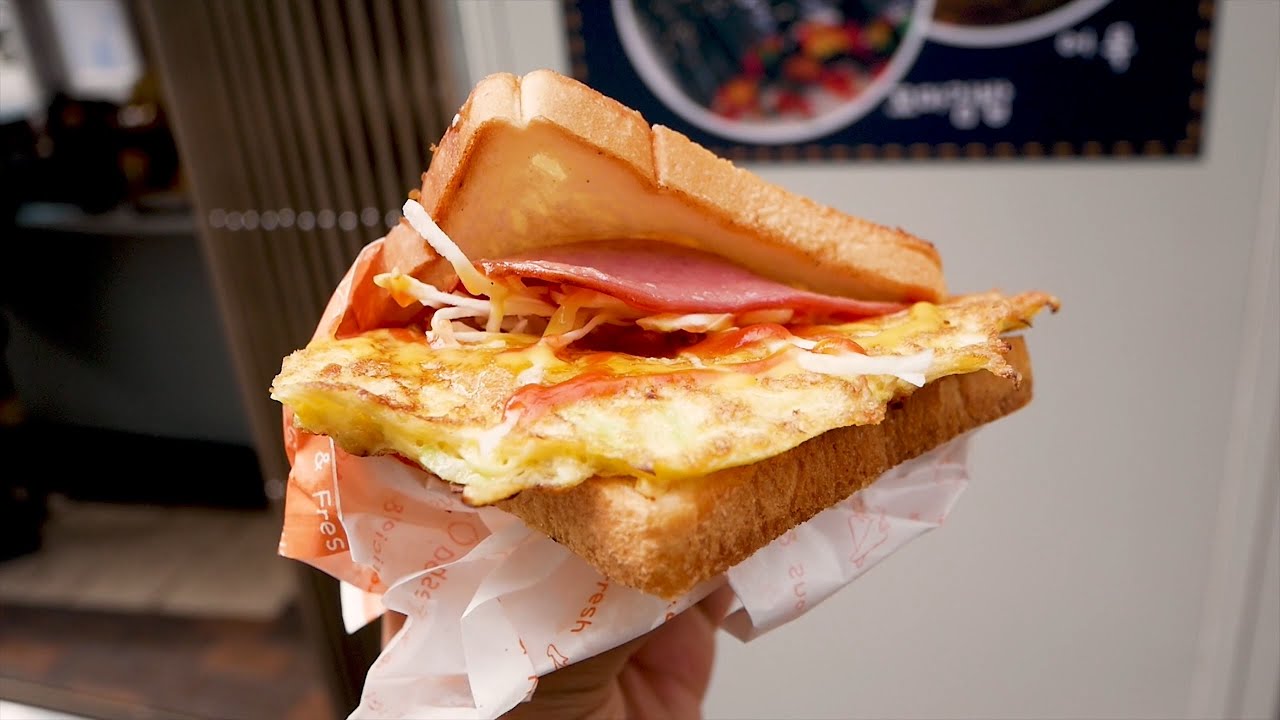 Ham and Cheese Toast - Korean Street Food - YouTube