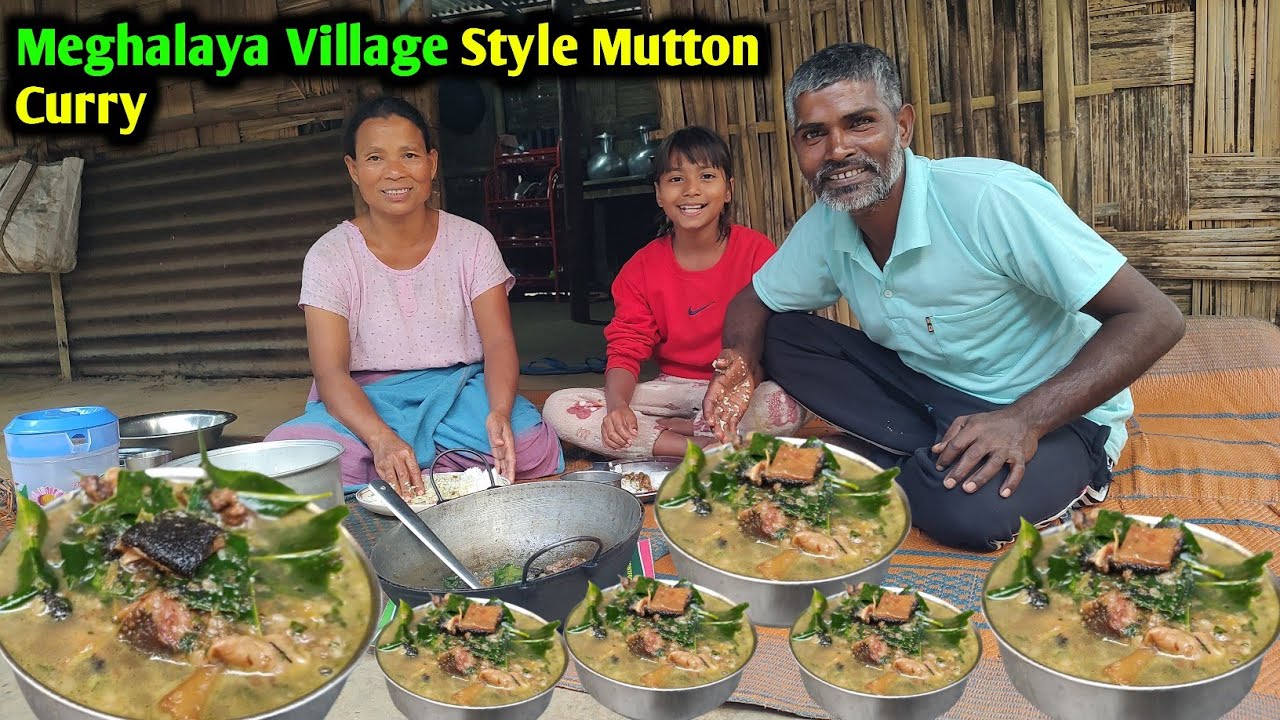 Meghalaya Village Style Mutton Curry Recipe | Basan Family Vlogs - YouTube