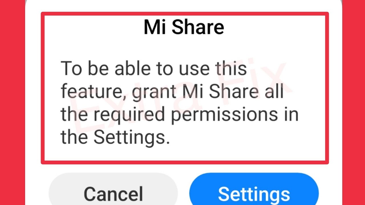 Redmi Fix Mi Share To be able to use this feature, grant Mi Share all ...