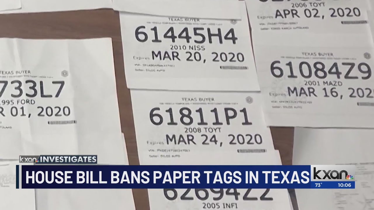 ‘Message is clear:’ Texas one step closer to eliminating paper tags ...