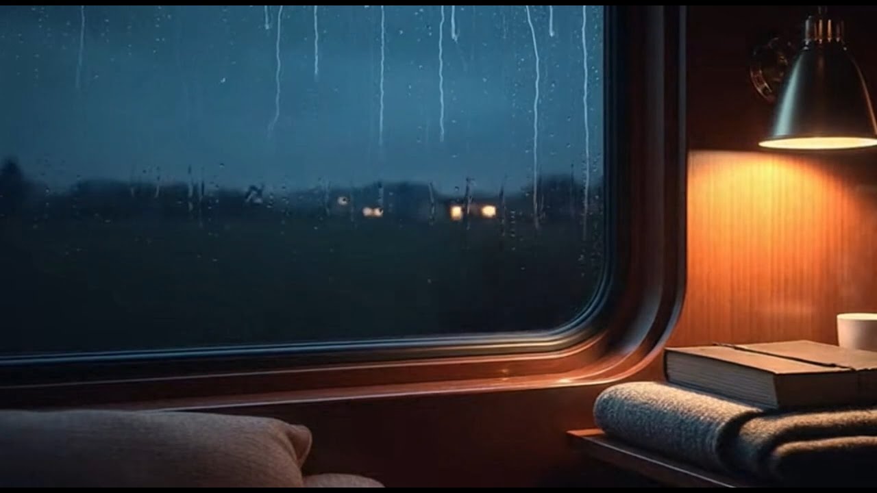 Sleeper Train Cabin in Rain at Night (10 Hours for Sleep & Focus/ No ...