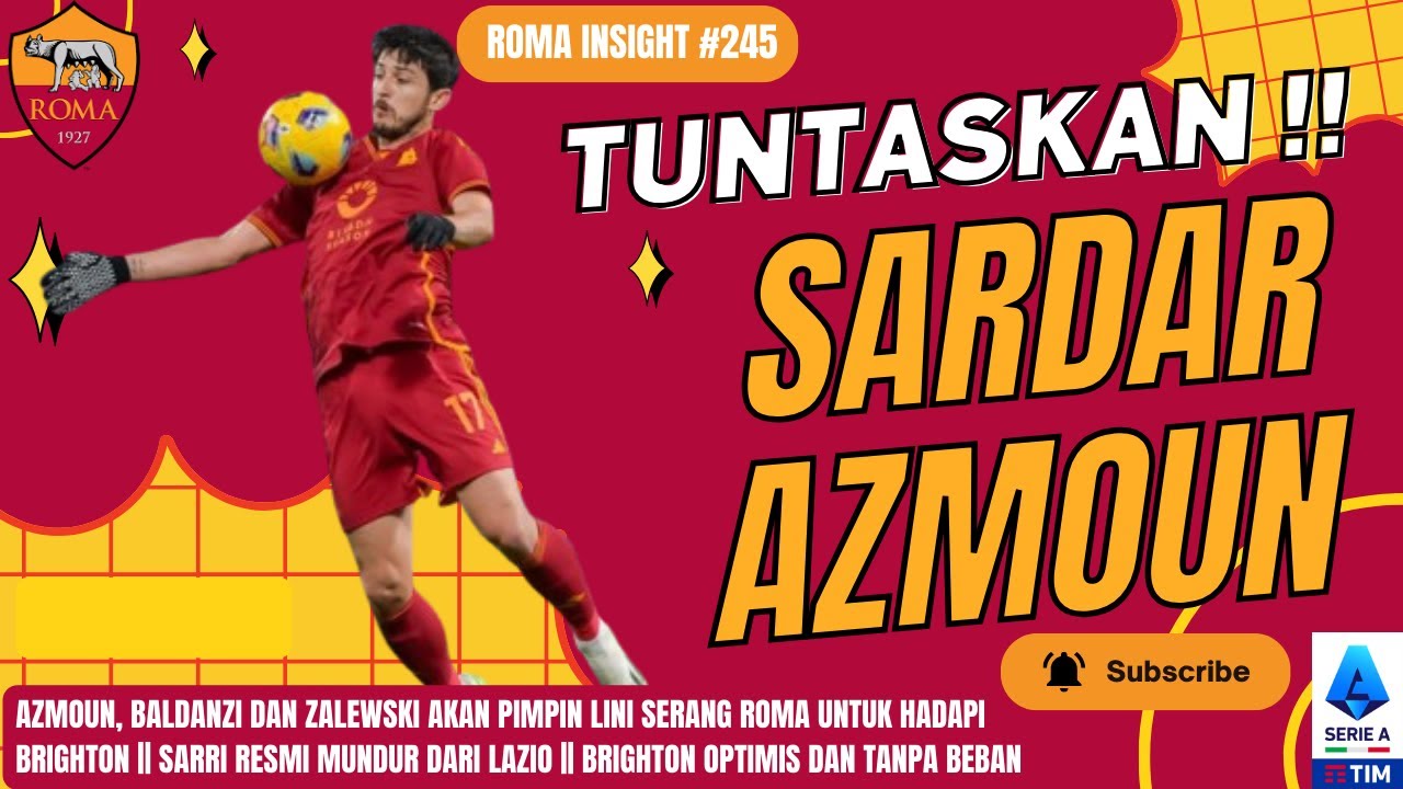 245. UEFA EUROPA LEAGUE : BRIGHTON VS AS ROMA || AZMOUN PIMPIN ROMA ...