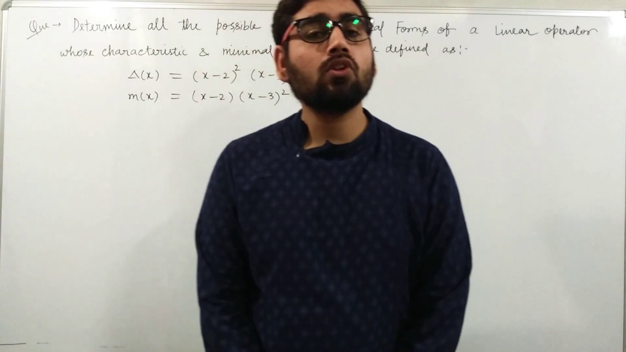 Jordan Canonical Form Example - YouTube