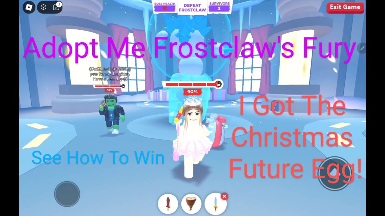 Adopt Me Update How To Win Frostclaw's Fury & How I Got The Christmas ...