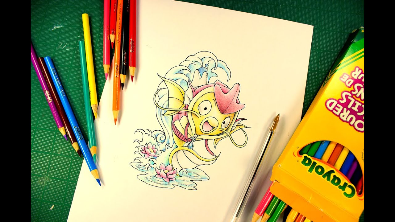Drawing a Shiny Magikarp (In a Red Gyarados onesie) - YouTube