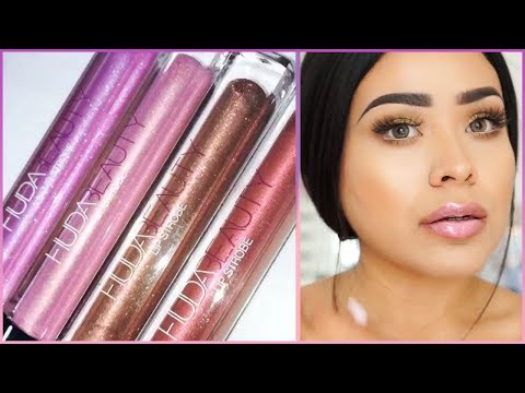 HudaBeauty Lip Strobe Swatches 👄 | All 12 Colors