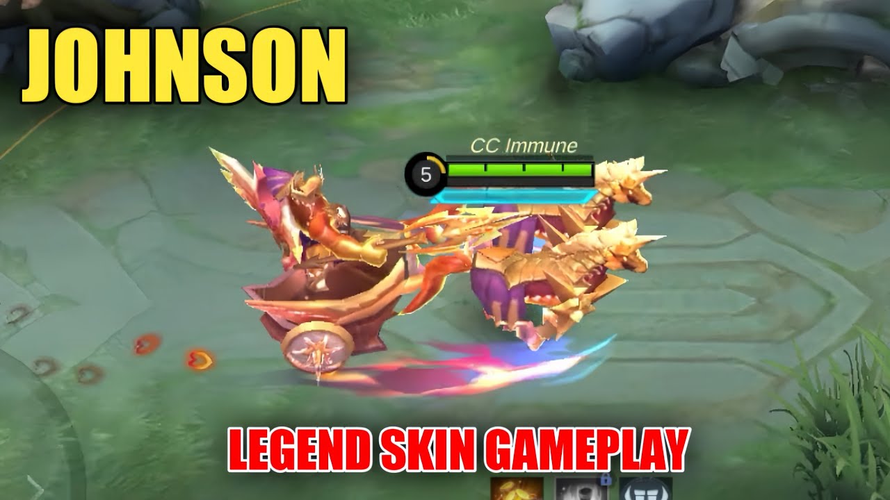 JOHNSON LEGEND SKIN GAMEPLAY | NEW SKIN UPDATE | Mobile legend - YouTube