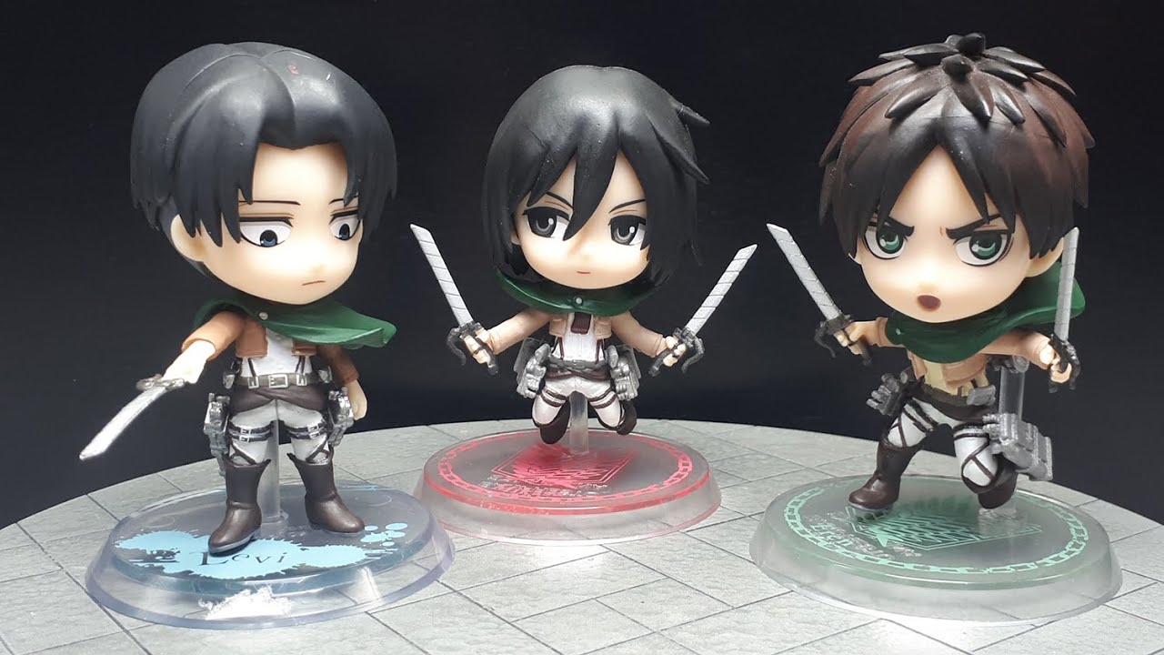 Attack on Titan: Eren, Mikasa, Levi, mini figures by Banpresto Ichiban ...