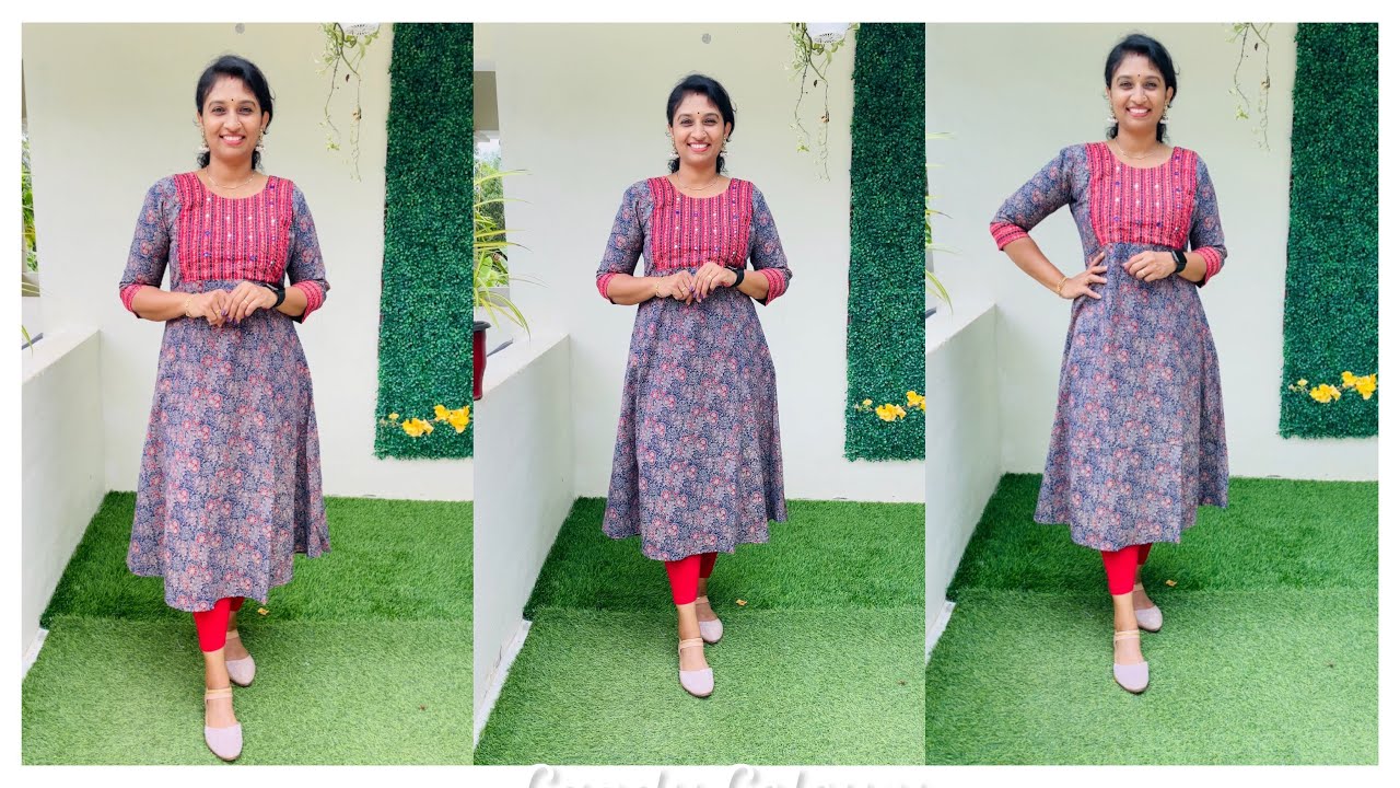 Pure cotton kurtis / Panel Cut / Anarkali / Ajrakh prints - YouTube