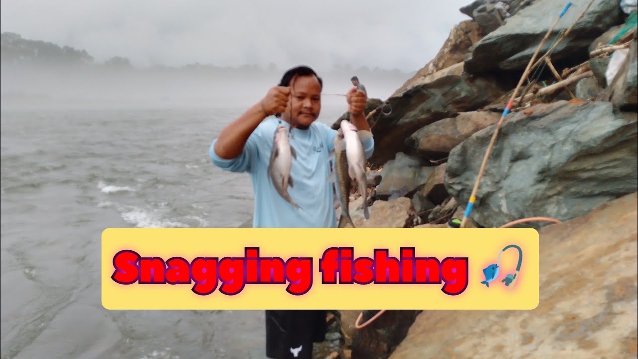 Snagging fishing with friends| Yomgo river - YouTube