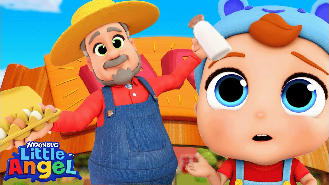 Farmyard Frolics: Meet the Animals | Little Angel| Kids Happy Place ...