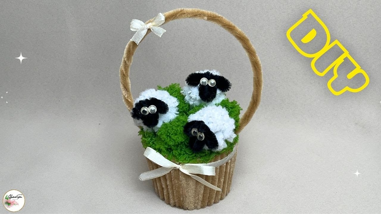Make cute Sheep simple with Pipe Cleaner🐑You can do it too after ...