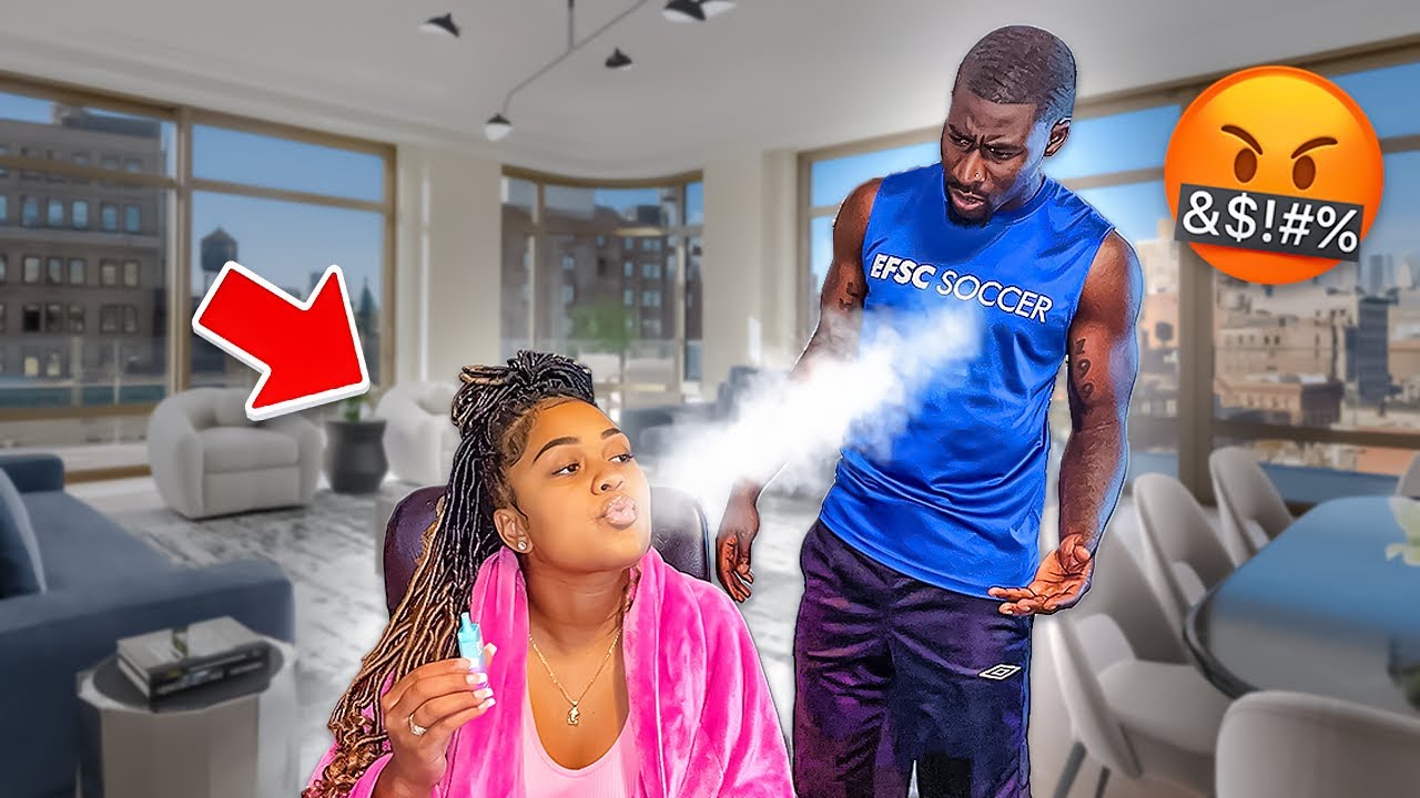 VAPE PRANK ON ANGRY BOYFRIEND!! *GONE WRONG* - YouTube