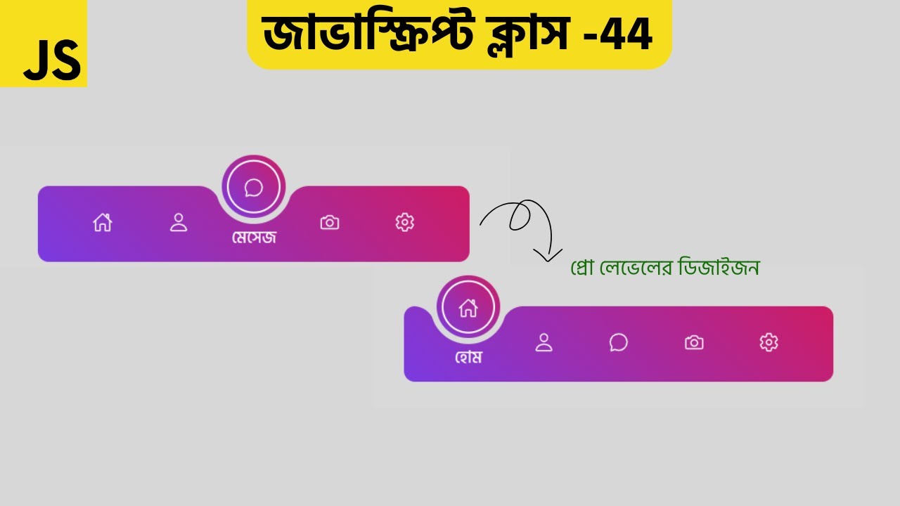 Javascript Project Class - 44 Navigation Menu Indicator using HTML CSS ...