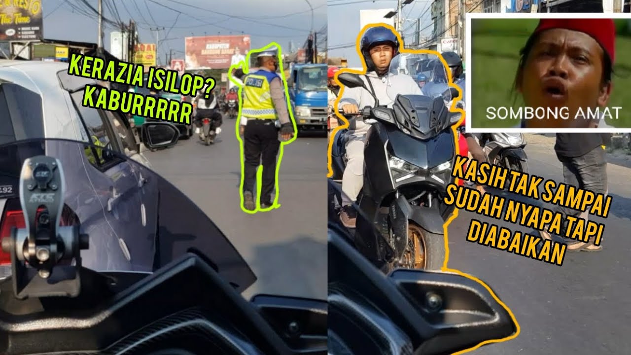 Motovlog pemula xmax 250 indonesia ketemu polisi? ribet bgt menghindar ...