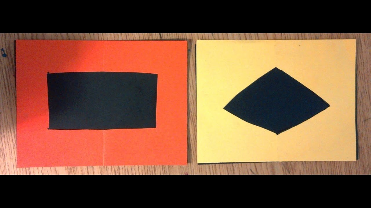 Symmetrical Cut Paper Shape Art Cards - YouTube