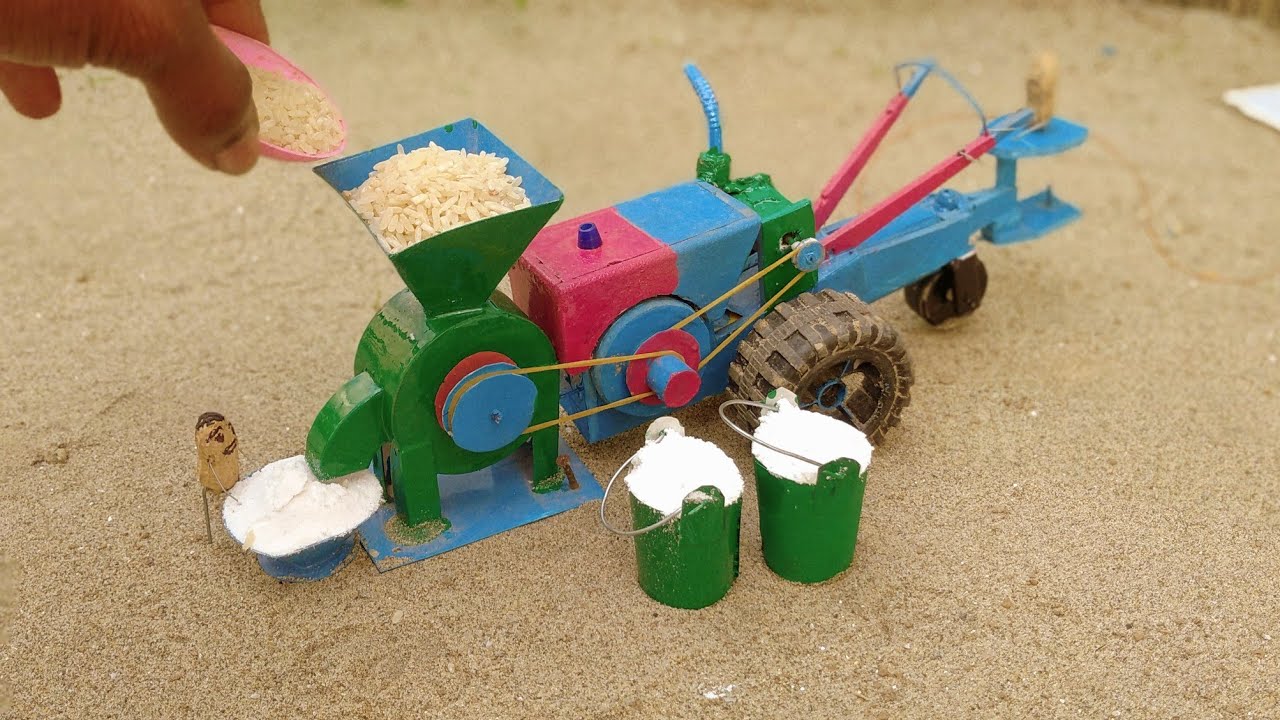 HOW is flour mill made? | Diy tractor making Wheat Flour Mill Machine ...