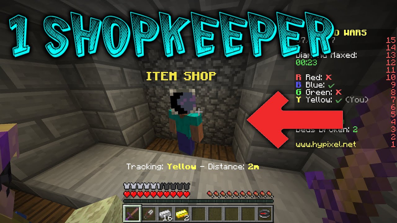 BEDWARS 1 SHOPKEEPER CHALLENGE (Hypixel) - YouTube