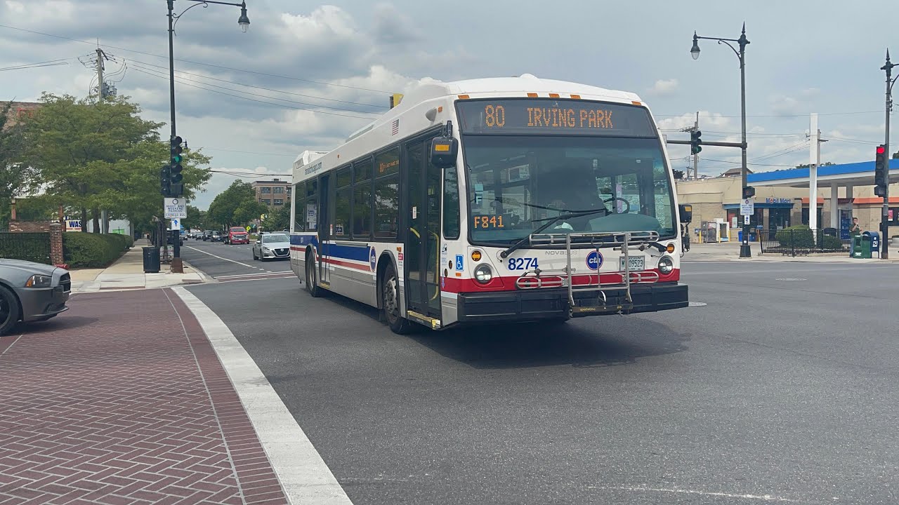 CTA 2016 Nova LFS Bus 8274 On Rt 80 Irving Park - YouTube