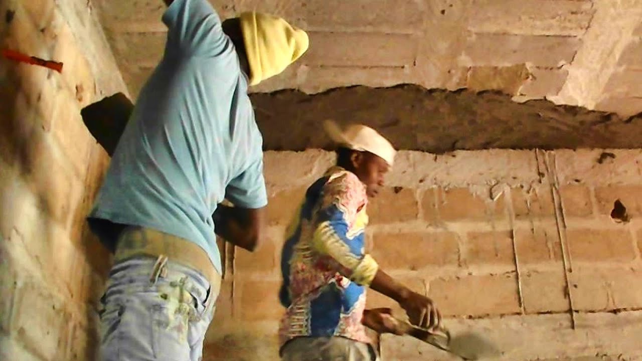 Building The House 42 - Ceiling Plastering Work - YouTube