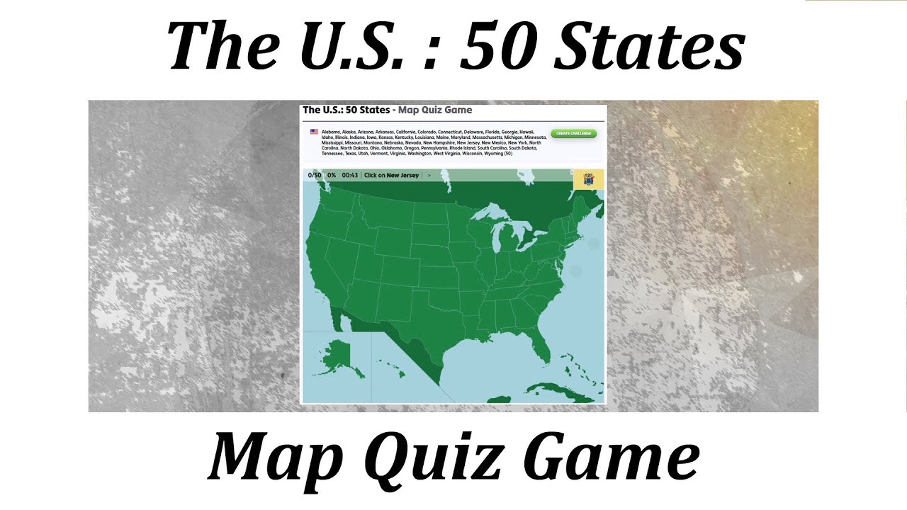 The U.S. : 50 States - Map Quiz Game - YouTube