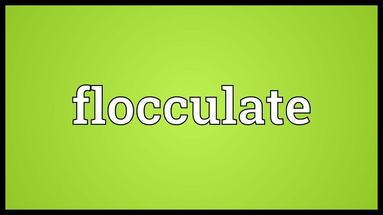 Flocculate Meaning - YouTube