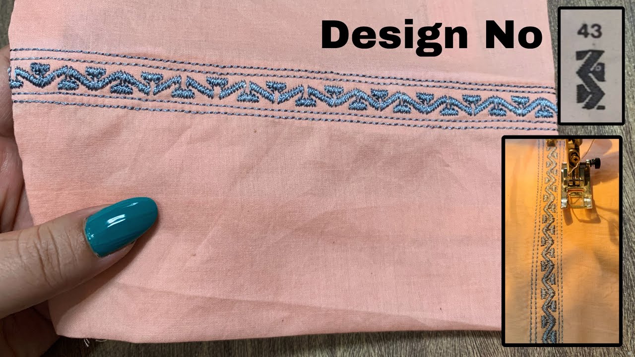 Trouser design | Sewing machine embroidery | Salwar Poncha design - YouTube