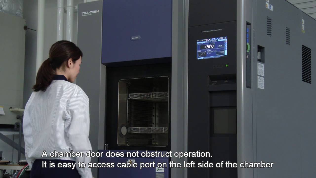 ESPEC Thermal shock series Vertical move sliding door - YouTube