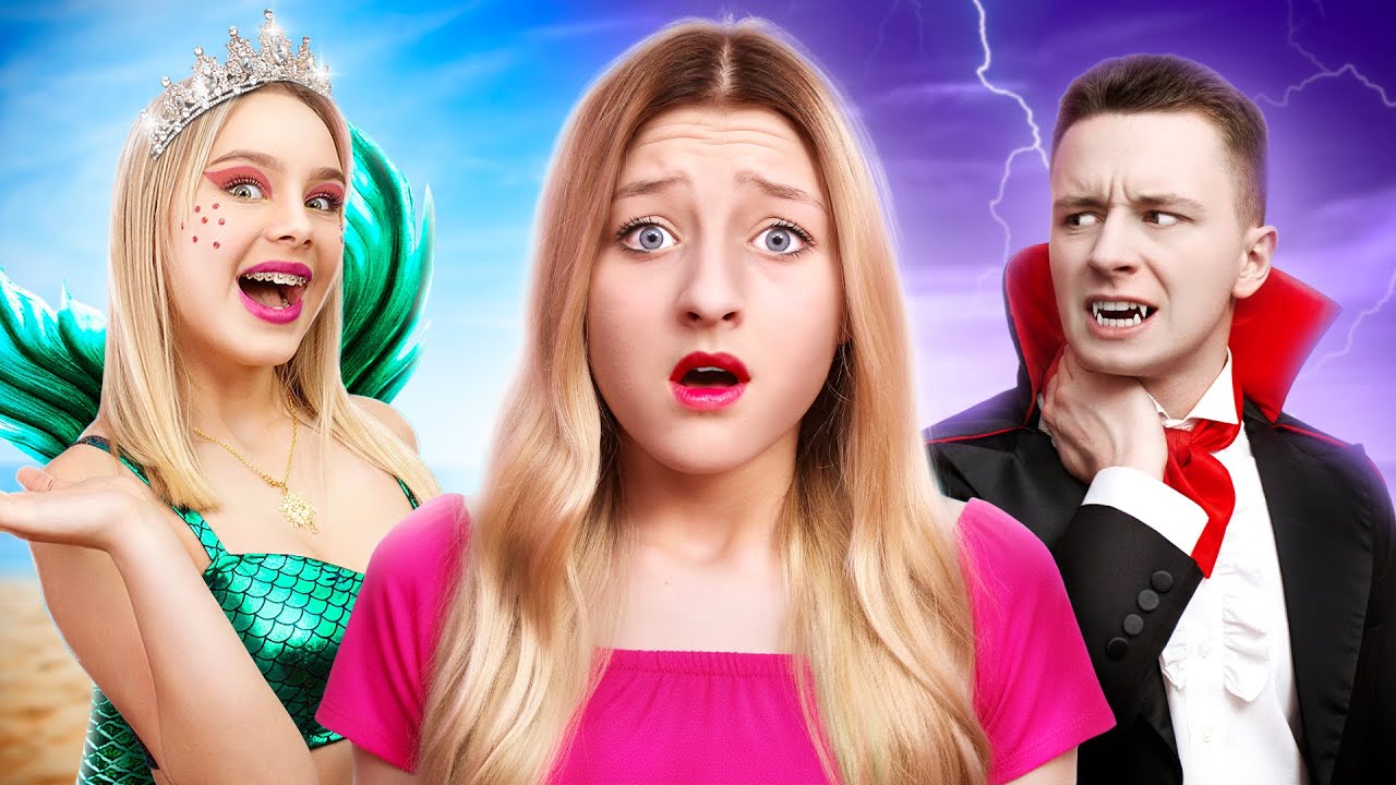 Mermaid Mom vs Vampire Dad! Good Girl vs Bad Girl Were Adopted - YouTube