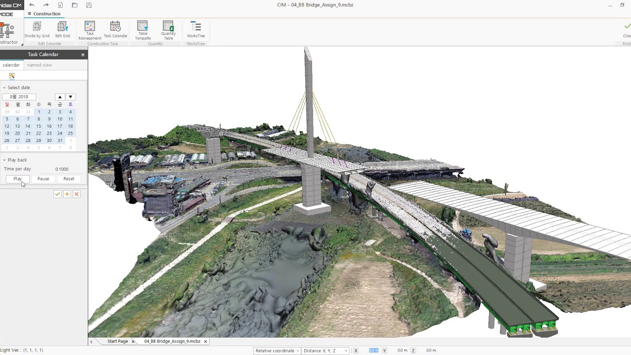 midas CIM Constructor module: Construction Simulation 2 - YouTube