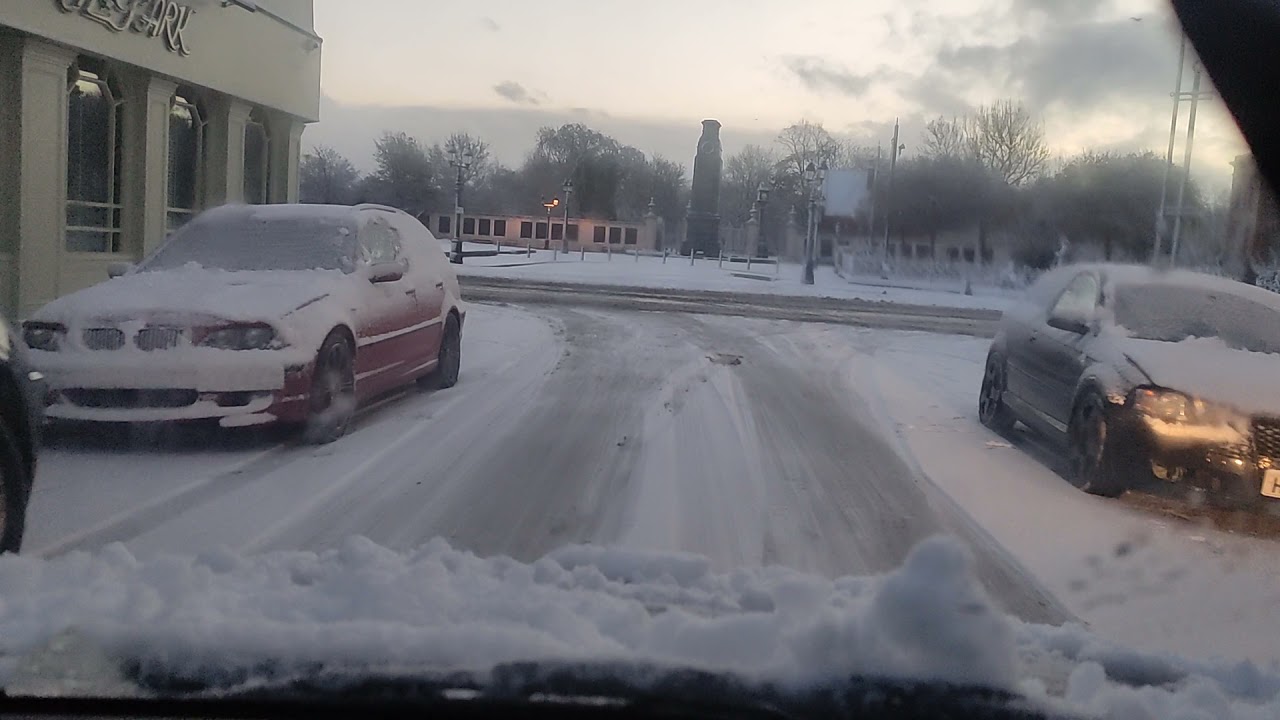 Driving in Snow in UK | Middlesbrough Snow | Snow in Teeside university ...