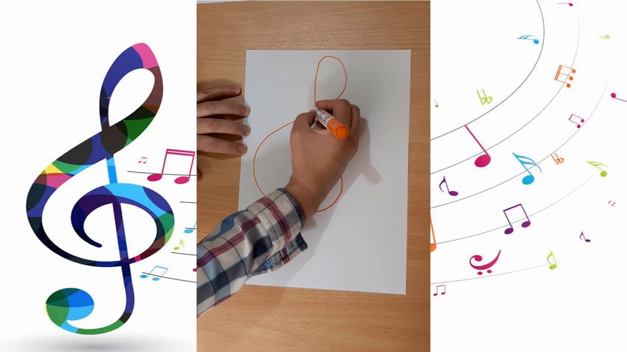 Cómo dibujar la Clave de Sol - YouTube