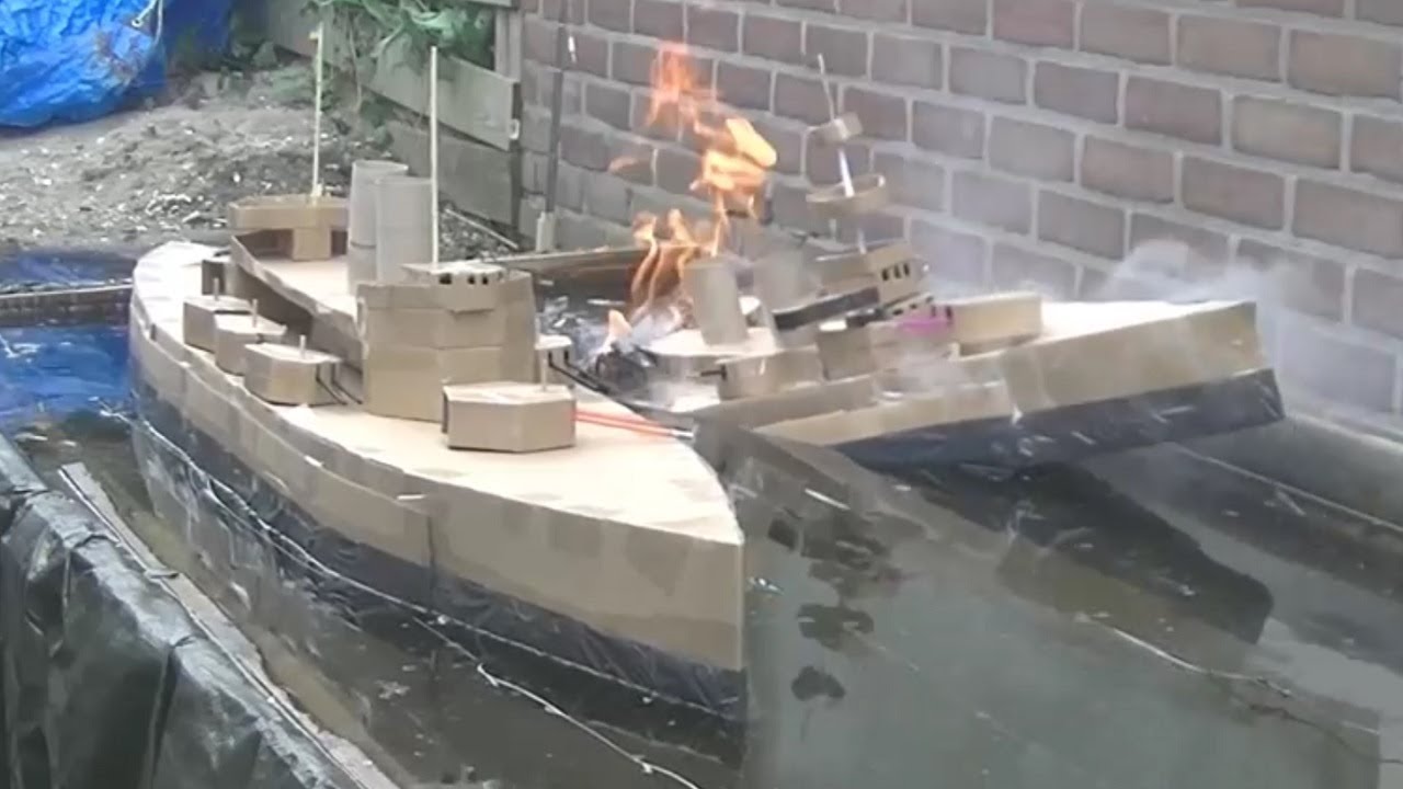 Cardboard Ship On Fire And Sinking: The Battleship Liberte Versus ...
