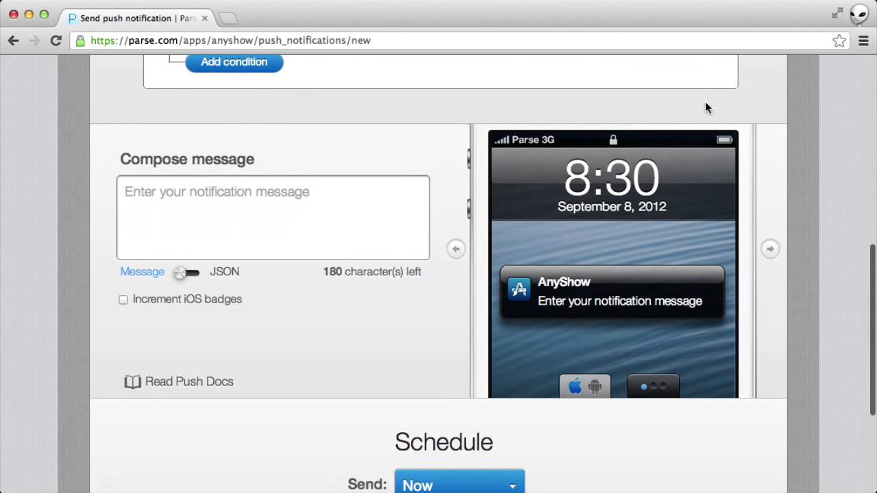 The Parse Push Console - YouTube