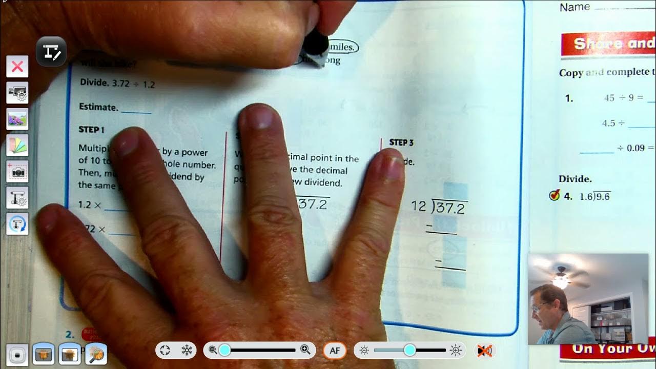 5th Grade Go Math: Lesson 5.6 Divide Decimals pages 231-234 - YouTube