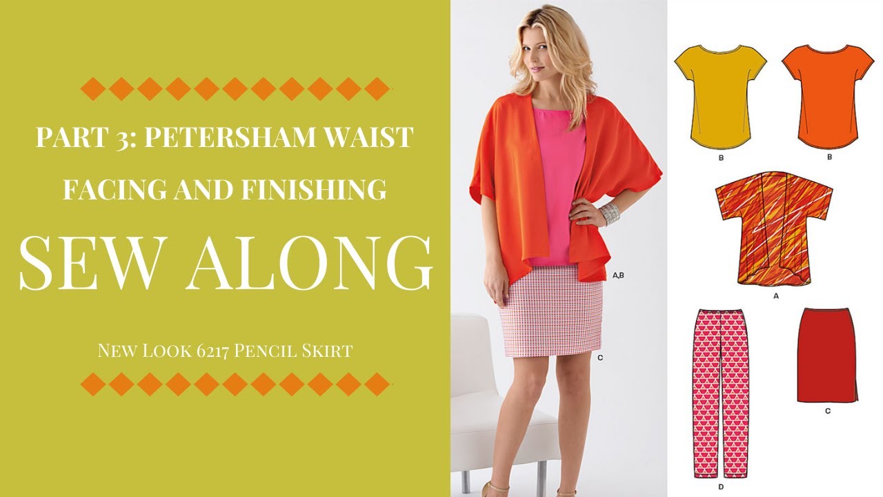 NL6217 Pencil Skirt Sew Along Part 3: Petersham Waist Facing and ...