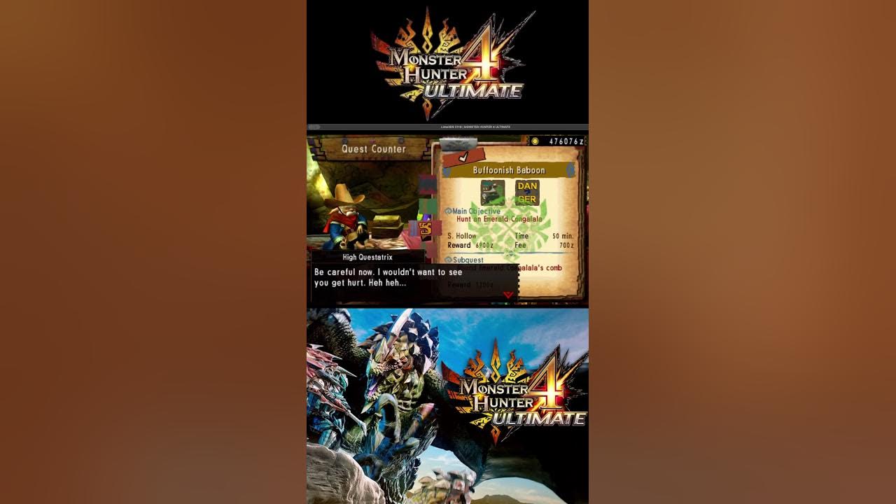 Chapter 12 - Bertarung Melawan Big Wyvern - MH4U - YouTube