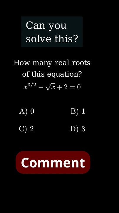 How many real roots of equation? | Problem 001 - YouTube