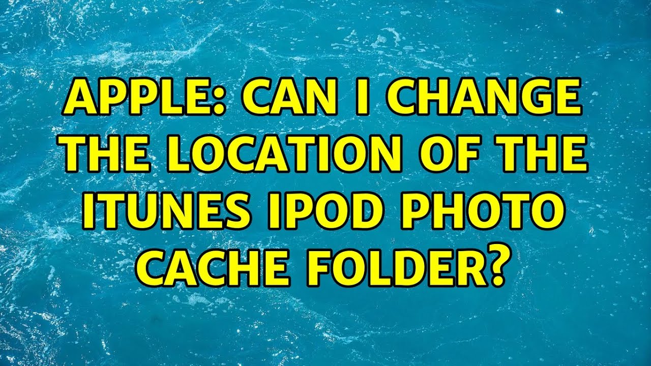 Apple Can I Change The Location Of The ITunes IPod Photo Cache Folder apple-can-i-change-the-location-of-the-itunes-ipod-photo-cache-folder