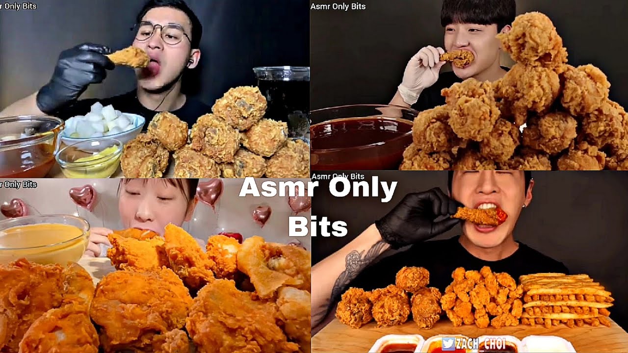 ASMR FRIED CHICKEN//Compilation///no talking///Bites only////asmr ...