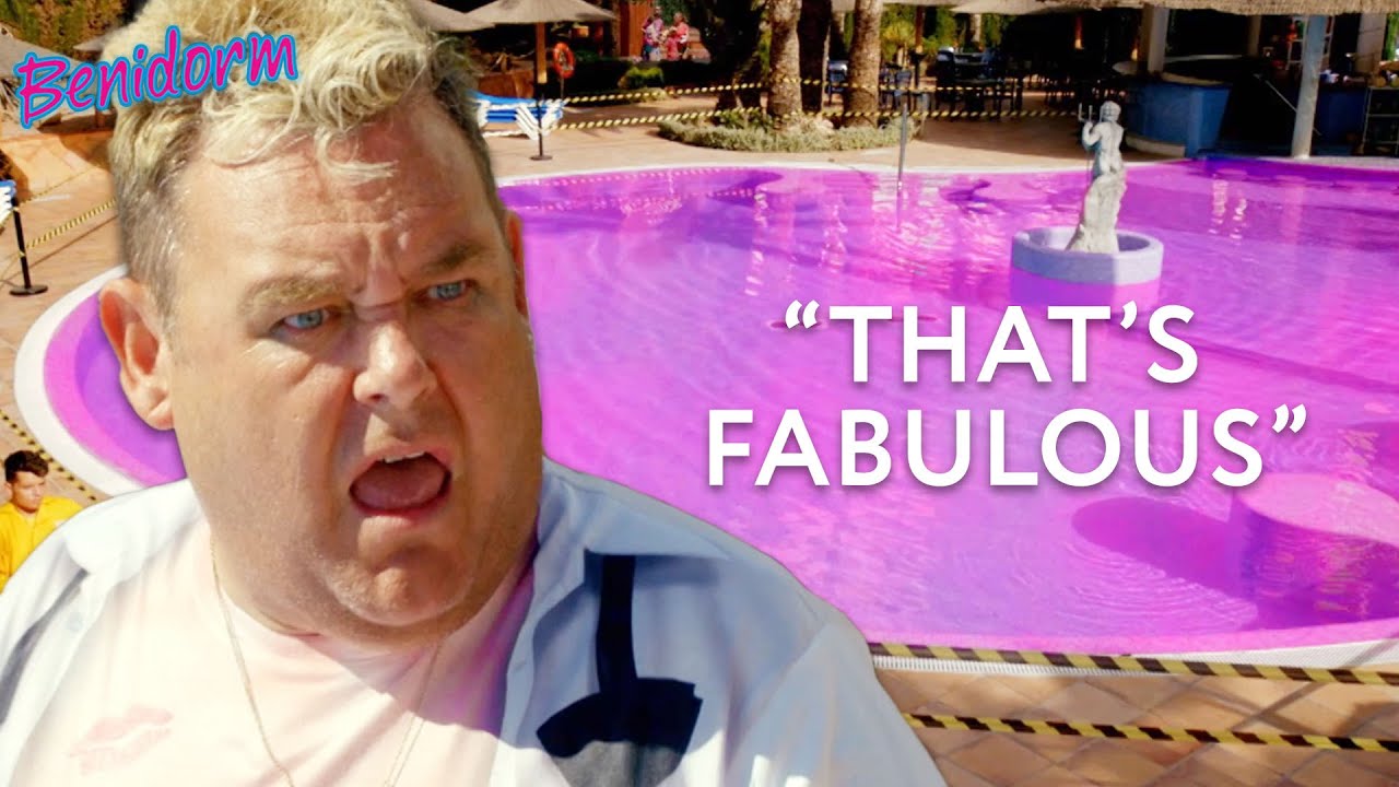 The Solana Pool Turns PINK! | Benidorm - YouTube