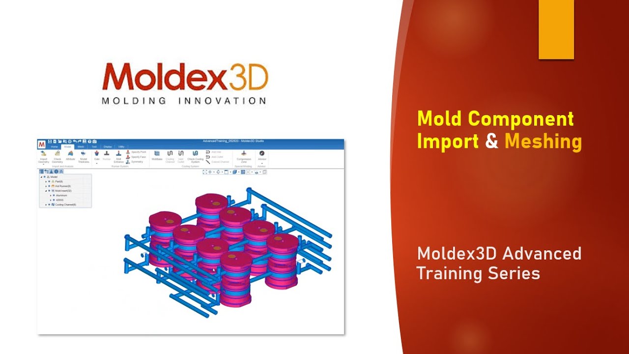 Mold Component Import & Meshing | Moldex3D Advanced Training Series | CAE Training - YouTube