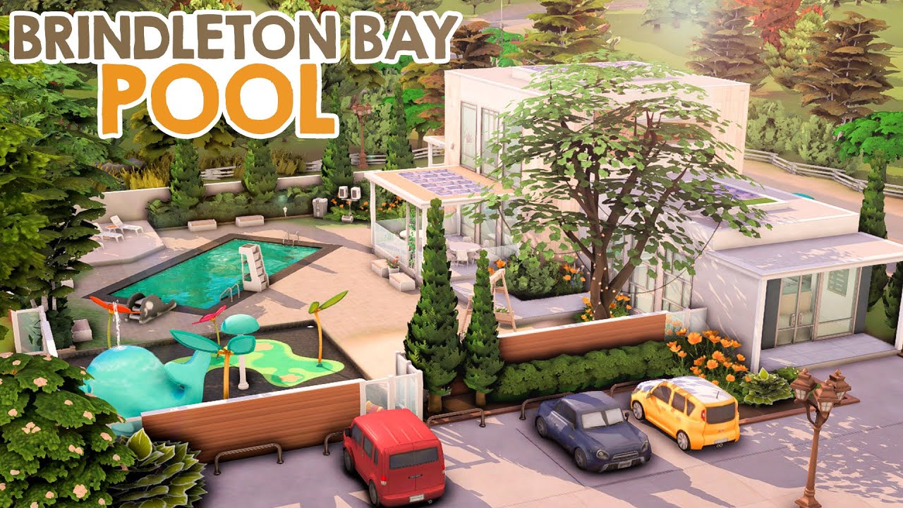 Splash Pads & Pool | NO CC | The Sims 4 Speed Build - YouTube