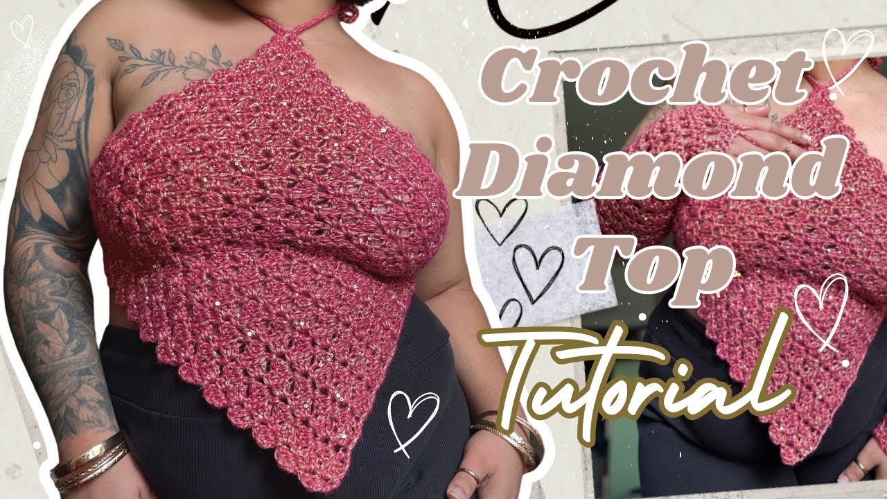 Crochet Diamond Top TUTORIAL | HopieDopeOfficial - YouTube