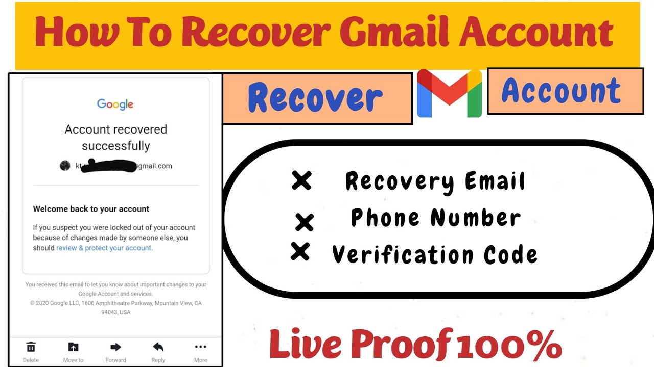 How to recover gmail account without phone number and recovery email ...
