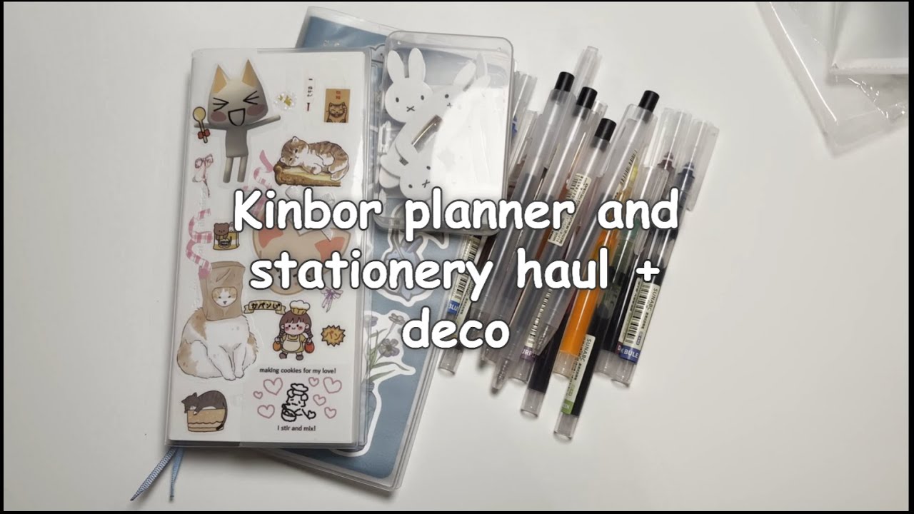 Kinbor planner and stationery haul + deco - YouTube