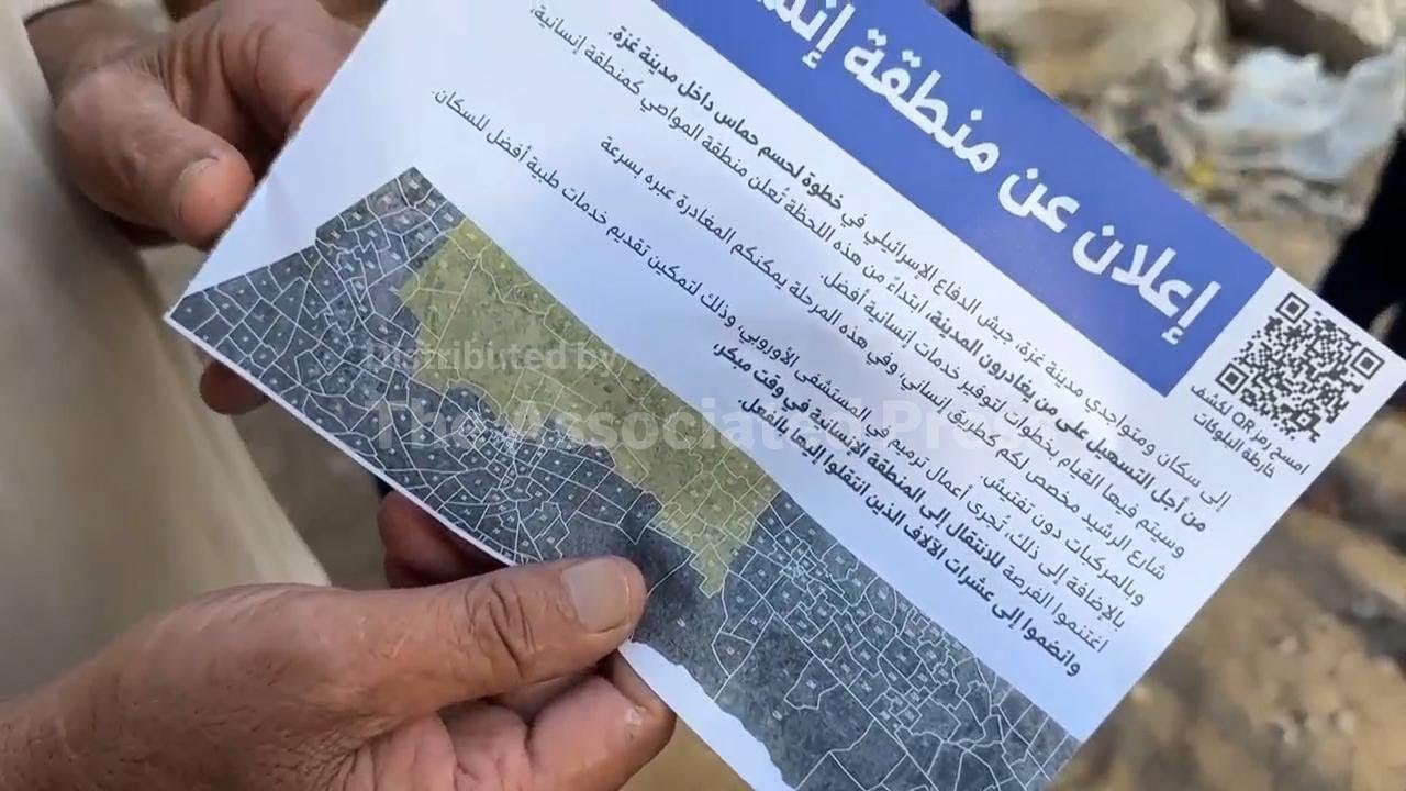 Israel drops leaflets on Gaza City telling residents to evacuate as ...