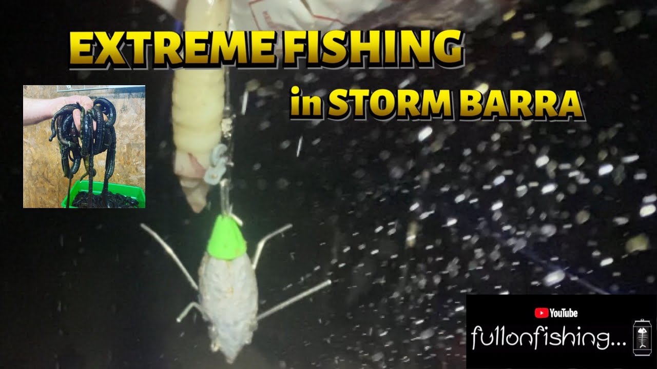 EXTREME FISHING in STORM BARRA. Dunster Beach, Minehead. LIGHTNING ...