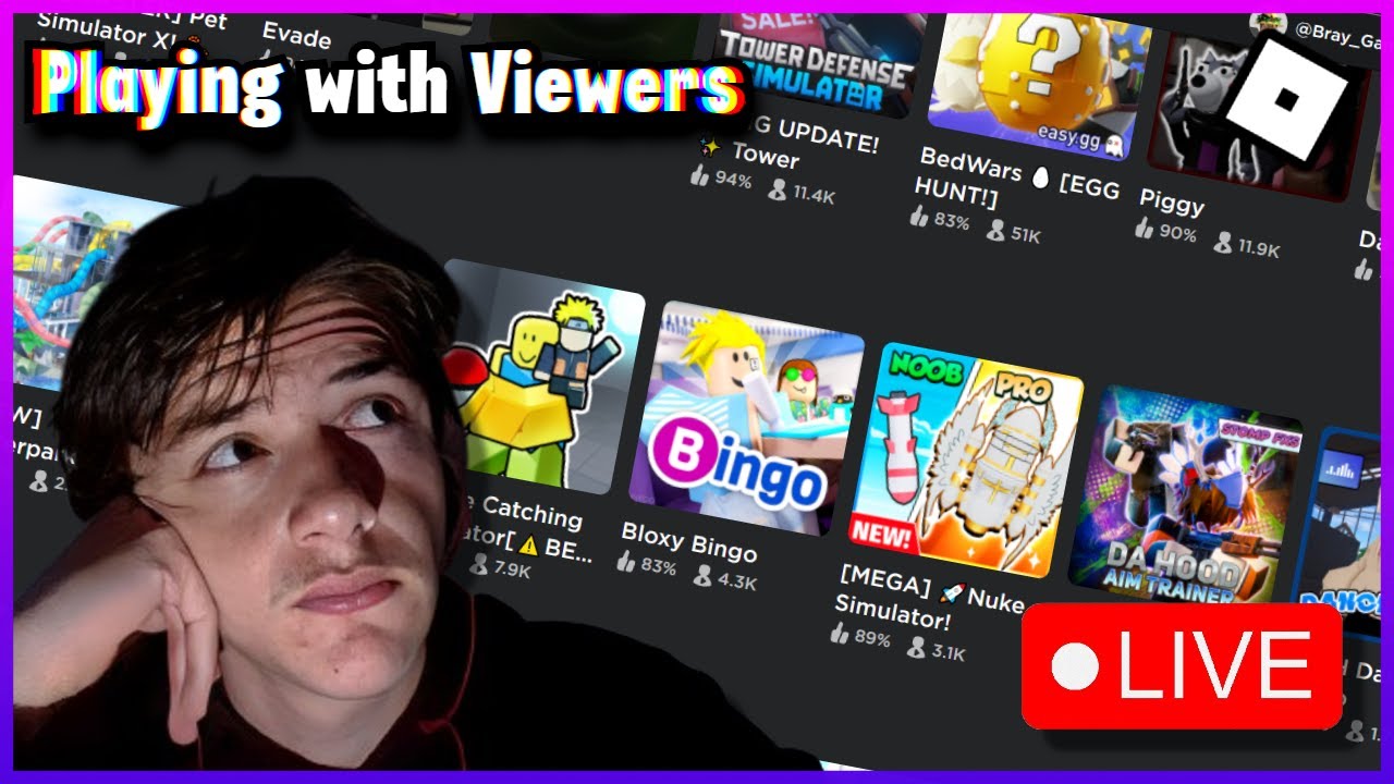 🔴LIVE NOW! PLAYING ROBLOX GAMES WITH VIEWERS - YouTube